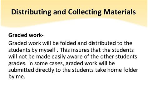 Routines And Procedures Mrs Sarahs Classroom Distributing And