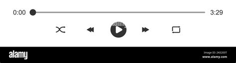 Audio Or Video Player Loading Bar With Time Slider Play Shuffle