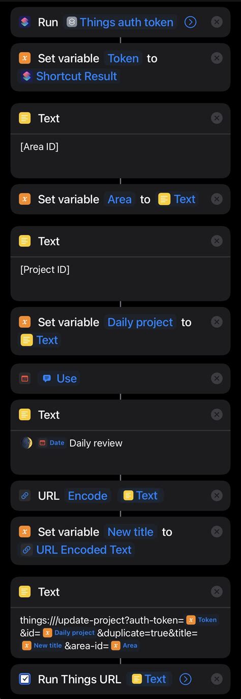 Duplicate A Project In Things With Apple Shortcuts Michael Lee