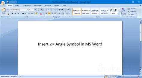 How To Insert Angle Symbol In Microsoft Word All Versions
