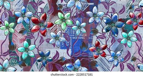 원활한 세라믹 벽 타일은 꽃 벽지 스톡 일러스트 2228517181 Shutterstock