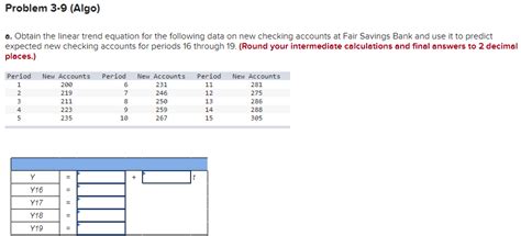 solved a obtain the linear trend equation for the following