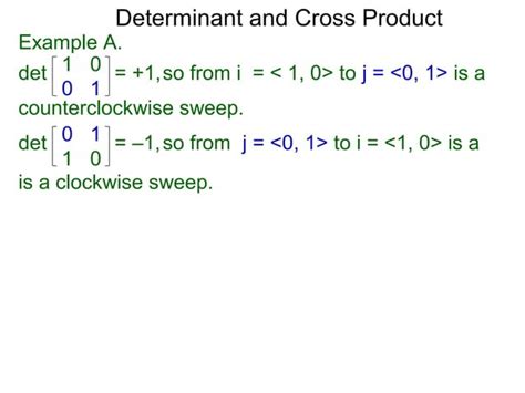9 Determinant And Cross Product Ppt