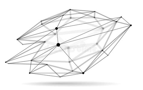 Dimensional Lattice Mesh Vector Abstraction 3d Polygonal Design Abstract Shape Isolated Over