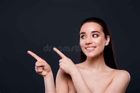 Photo Of Lovely Model Naked Lady Advertising Spa Procedure Empty Space