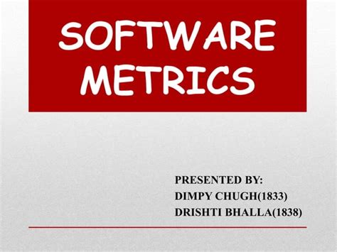 Software Metrics Software Engineering Pptx Computer Software And