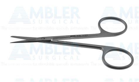 Iris Scissors 4 1 2 Straight Blades Sharp Blunt Tips Ring Handle Ambler Surgical