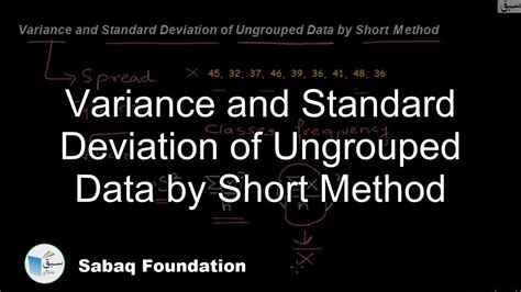 variance and standard deviation of ungrouped data by short method