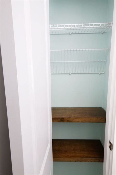 How To Hide Wire Shelving Diy Wooden Shelves Hide Wires Wire Shelving