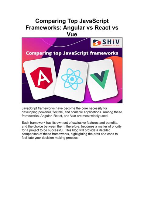 Ppt Angular Vs React Vs Vue A Comprehensive Comparison Powerpoint