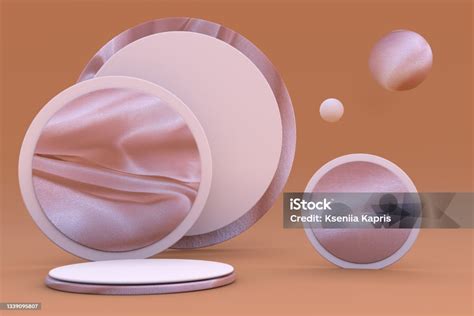 3d 핑크 파스텔 포디움 실크 패브릭 패턴으로 배경에 서 있습니다 프리젠 테이션 상품의 광고에 대한 기하학적 개체의 전시 플랫폼 0명에 대한 스톡 사진 및 기타 이미지