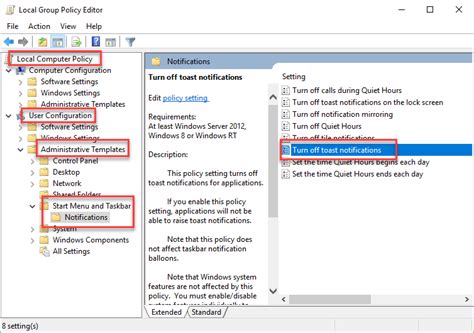 How To Disable Notifications On Top Of The Screen Toast In Windows 10