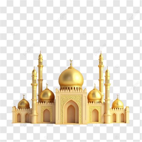 이슬람 라마단의 3d 골든 모스크 사원 라마단 이슬람 Png 일러스트 및 이미지 에 대한 무료 다운로드 Pngtree