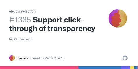 Support Click Through Of Transparency · Issue 1335 · Electronelectron