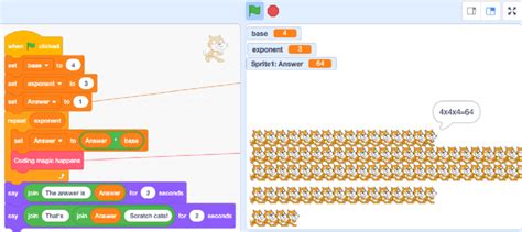 Scratch Visualization Of Repeated Multiplication Download Scientific