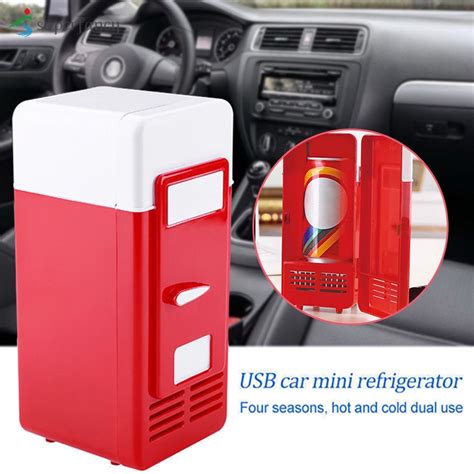 Mini USB Fridge Freezer Drink Beer Cooler Refrigerator For Travel Car Office Shopee Malaysia