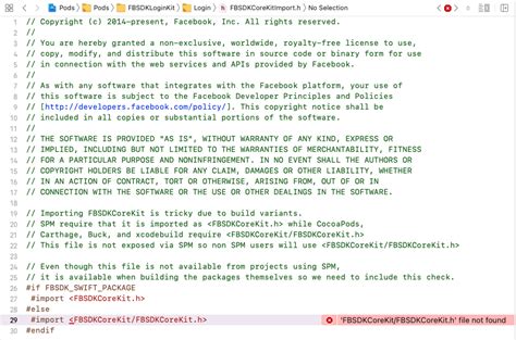 Fbsdkcorekitfbsdkcorekith File Not Found Error After Updating To