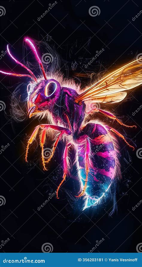 A Captivating 3d Laser Exploded Design Hologram Showcases A Neon Colored Possum Royalty Free