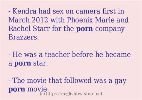 Example Sentences Of Porn EnglishTestStore Blog