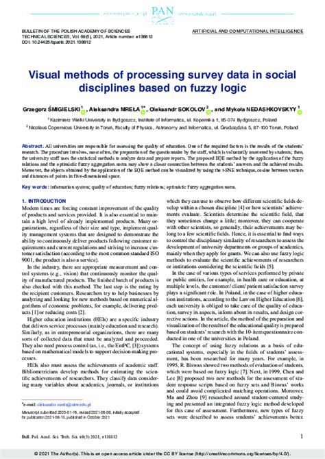 Pdf Visual Methods Of Processing Survey Data In Social Disciplines