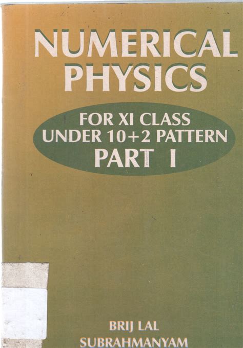 Numerical Physics By Brij Lal Grandha Vahak