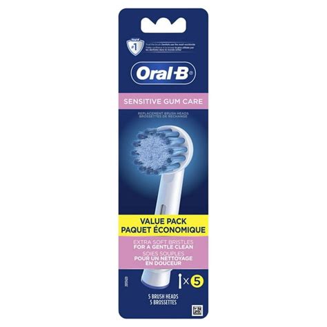 Oral B Sensitive Gum Care Replacement Brush Heads 5ct Walmartca