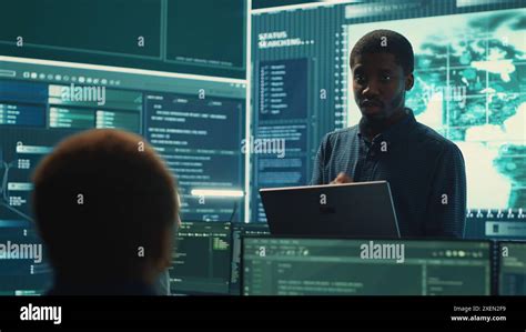 Governmental Hackers Performing A Cyber Attack Simulation After