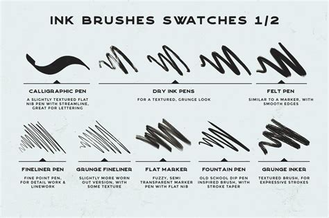 Procreate Inking Brushes Set Of 20 Brush Brush Set Photoshop Brushes