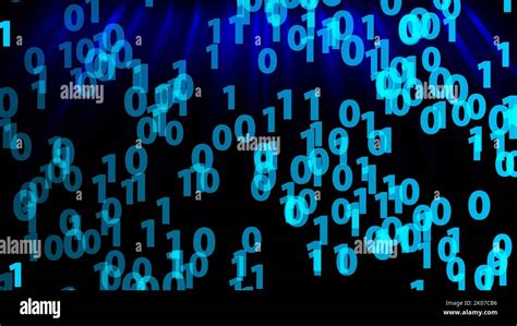 Many Numbers 0 And 1 In Space Binary Code Computer Generated Design