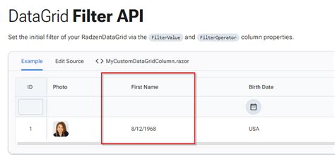 Radzendatagrid Composite Custom Columns Radzenblazor Components Radzen