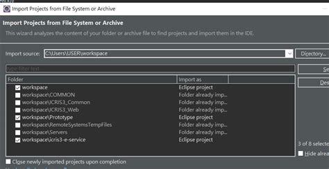 Java How Can We Import All Projects At A Timehaving A Number Of Projects Of A Folder To My