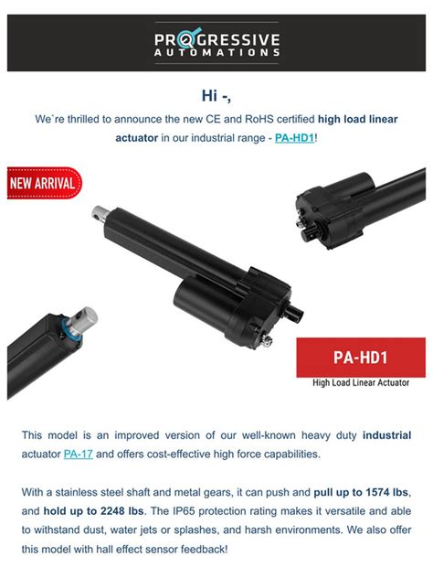 Progressive Automations 📌 Introducing Our New High Load Linear Actuators Milled