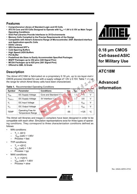 018 Μm Cmos Cell Based Asic For Military Use Atc18m Advanced Docslib 018 Μm Cmos Cell Based Asic For Military Use Atc18m Advanced Docslib