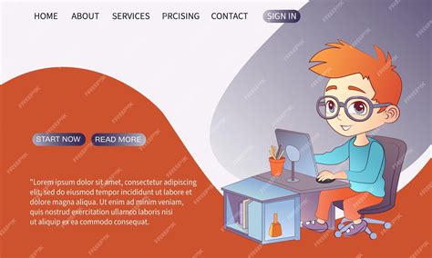 Premium Vector Boy Assembling And Programming Robot Young Engineer