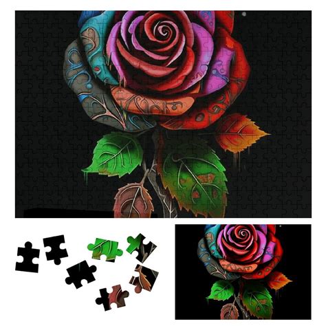 Wyyp Rose Gothic Art Wooden Jigsaw Puzzle Challenging Difficult Wood