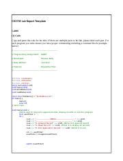 Lab07 Kelly T Docx CIS170C Lab Report Template Lab06 1 Code Copy And