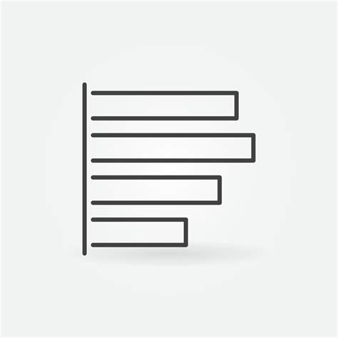 Horizontal Bar Chart Linear Vector Concept Icon 13091646 Vector Art At Vecteezy