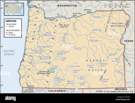 Cascade Range Map Cascade Range Map