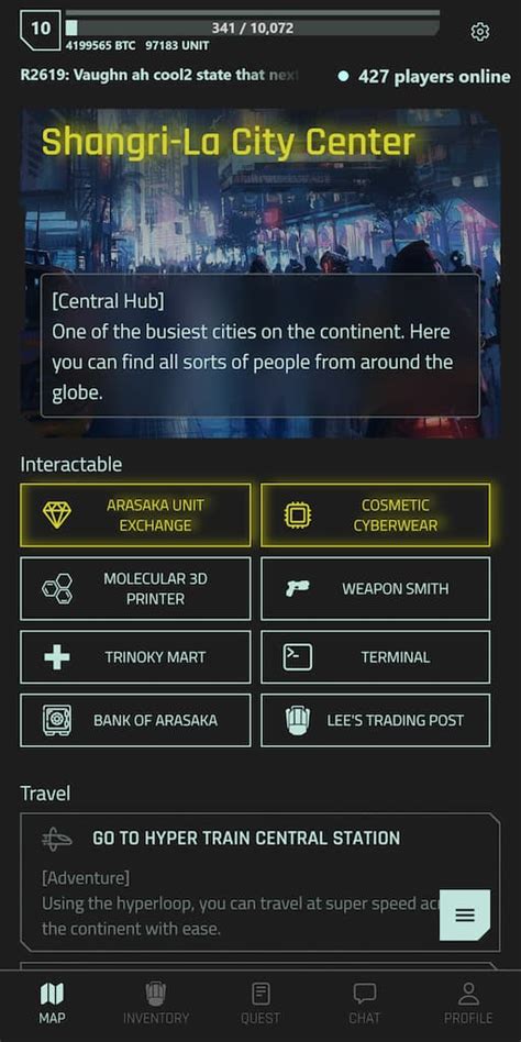 Cybercodeonline Cyberpunk Text Mmo Rpg Built With React Js And Typescript
