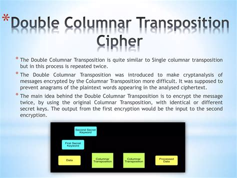 transposition cipher techniques pptx