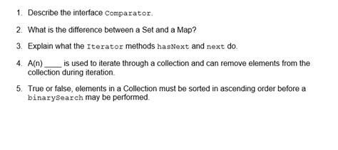 Solved 1 Describe The Interface Comparator 2 What Is The
