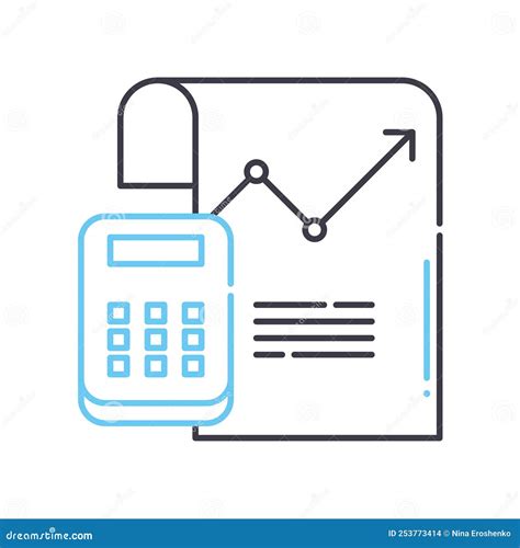 Econometrics Line Icon Outline Symbol Vector Illustration Concept