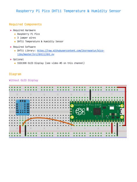06 Rpi Pico Dht11 Temperature And Humidity Sensor Pdf