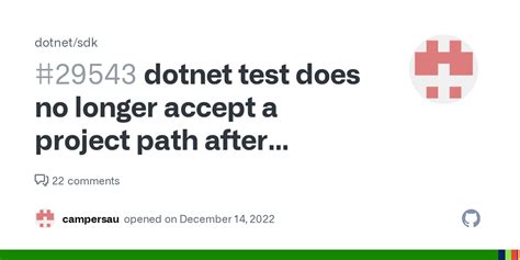 Dotnet Test Does No Longer Accept A Project Path After Updating To Net