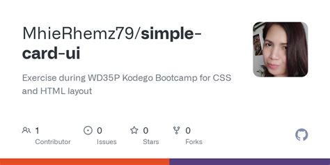 Github Mhierhemz79simple Card Ui Exercise During Wd35p Kodego