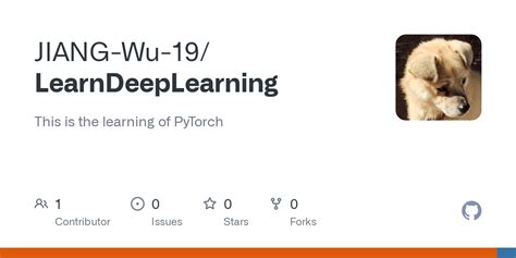 Github Jiang Wu 19learndeeplearning This Is The Learning Of Pytorch