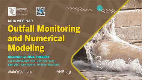 iahr webinar on outfall monitoring and numerical modeling