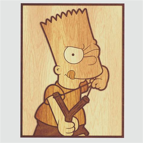 Bart Simpson Layered Design For Cutting Lasercraftum