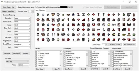afterbirth save editor modding of isaac