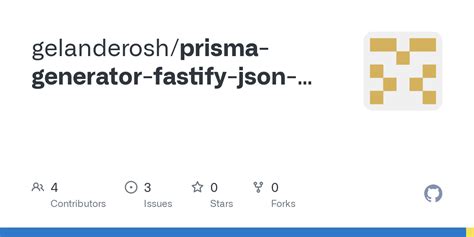 Github Gelanderoshprisma Generator Fastify Json Schema